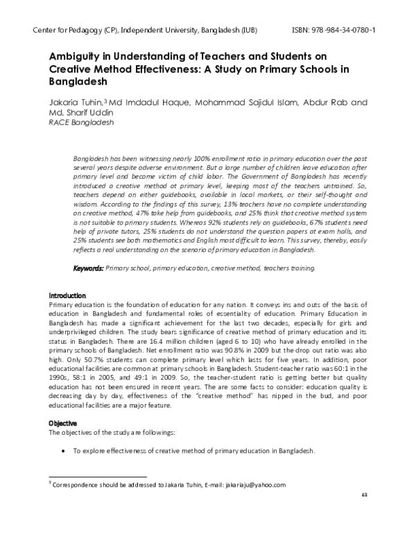 (PDF) Ambiguity in Understanding of Teachers and Students on Creative ...
