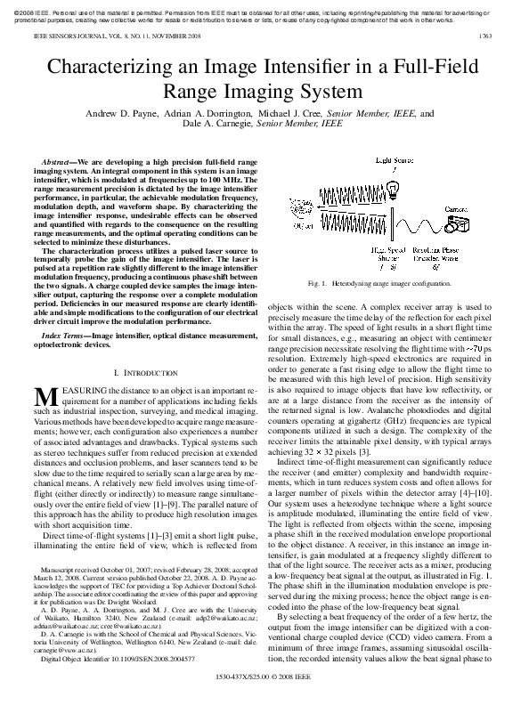 (PDF) Characterizing an Image Intensifier in a Full-Field Range Imaging ...