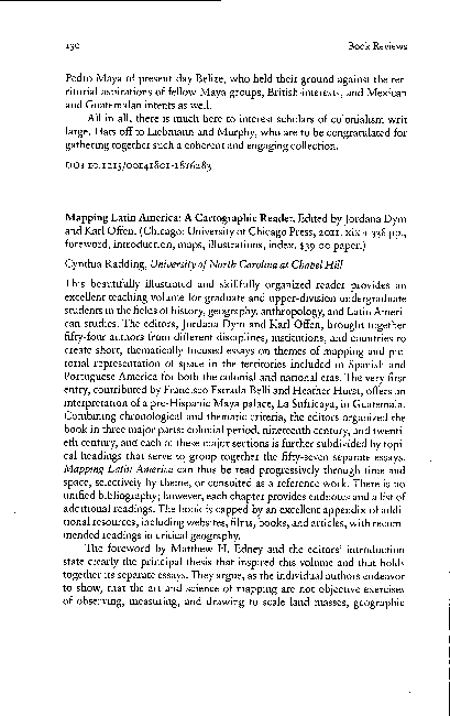 (PDF) Mapping Latin America: A Cartographic Reader