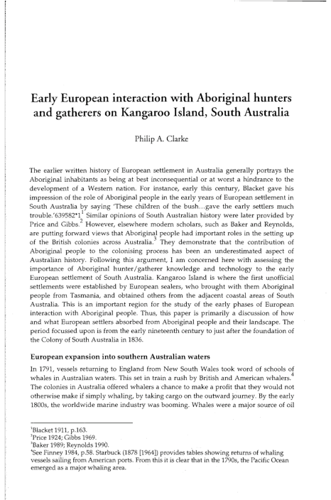 (PDF) Early European interaction with Aboriginal hunters and gatherers ...