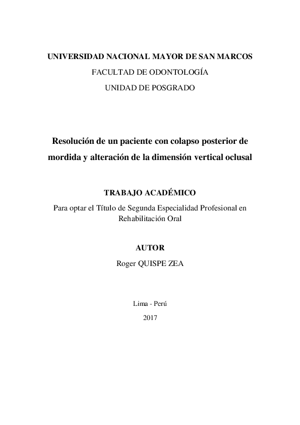 (PDF) Resolución de un paciente con colapso posterior de mordida y ...