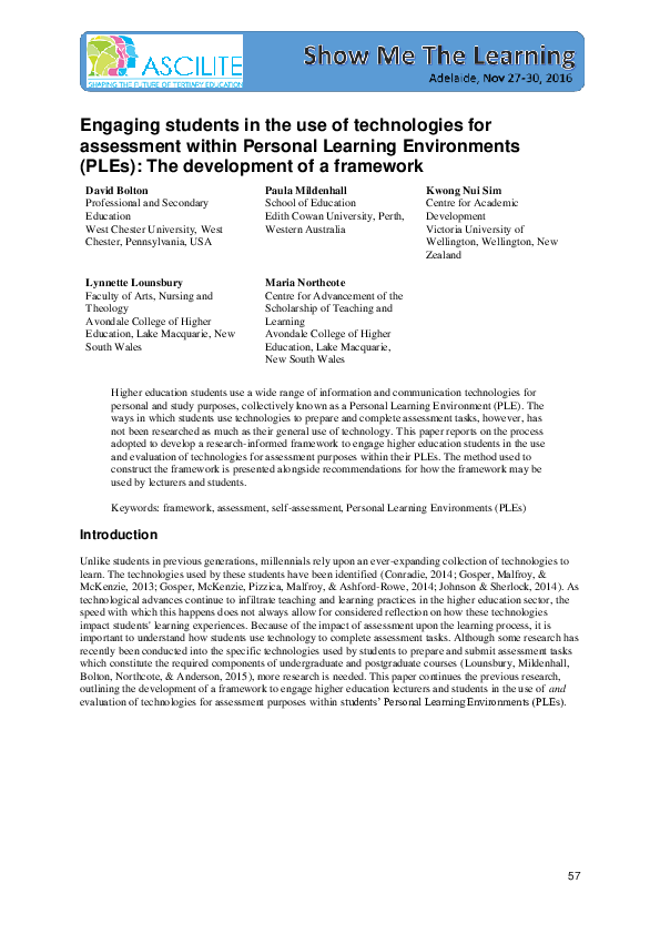 (PDF) Engaging students in the use of technologies for assessment within Personal Learning ...