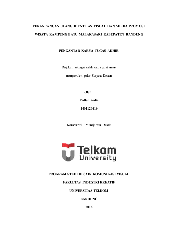 (PDF) Perancangan Ulang Identitas Visual Dan Media Promosi Wisata ...