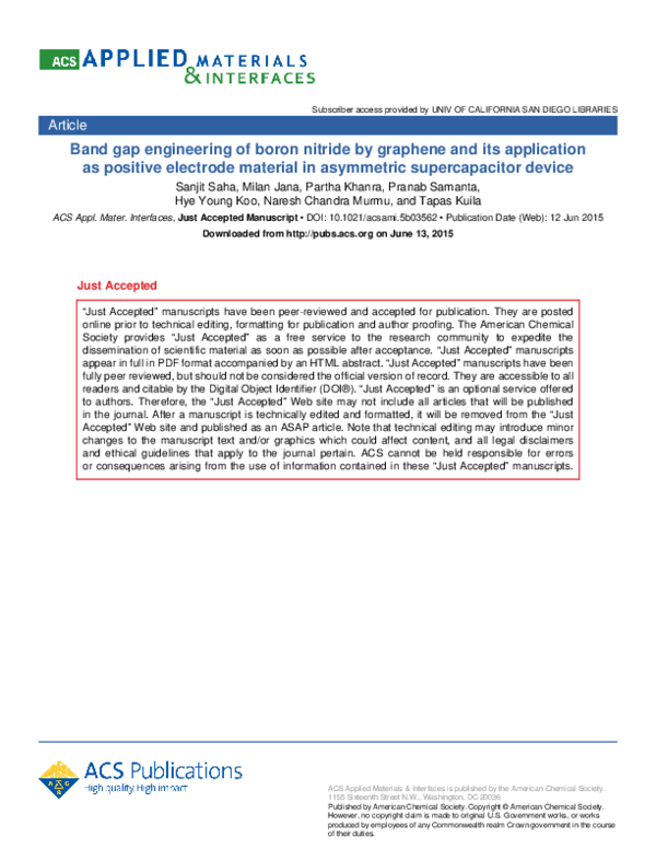 (PDF) Band gap engineering of boron nitride by graphene and its ...