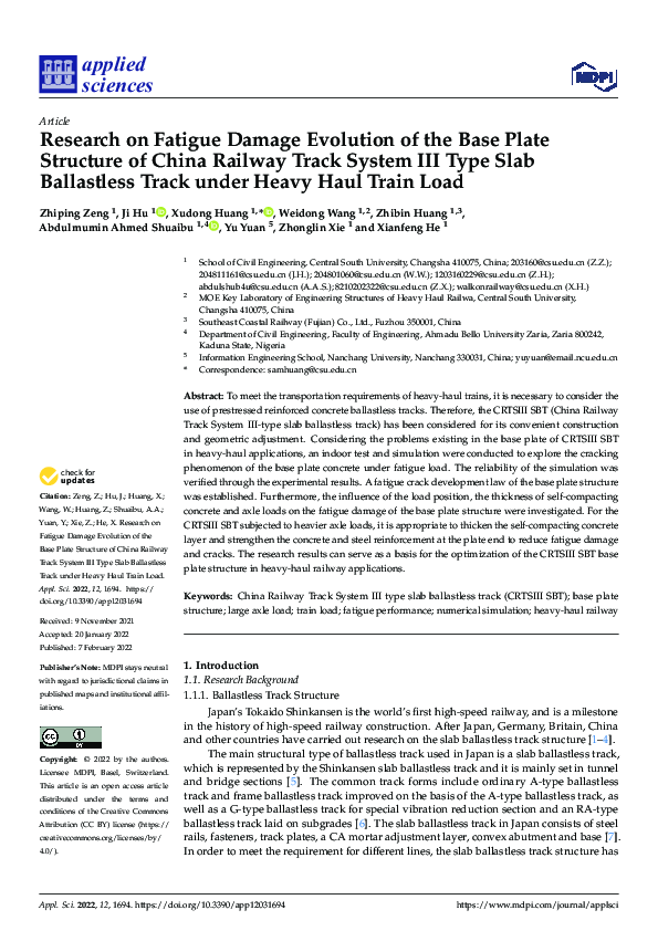 (PDF) Research on Fatigue Damage Evolution of the Base Plate Structure ...