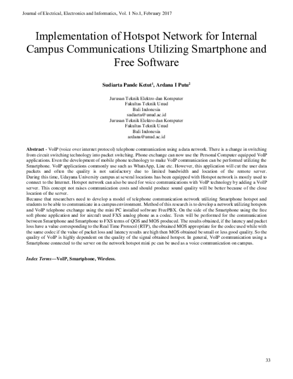 (PDF) Implementation of Hotspot Network for Internal Campus Communications Utilizing Smartphone ...