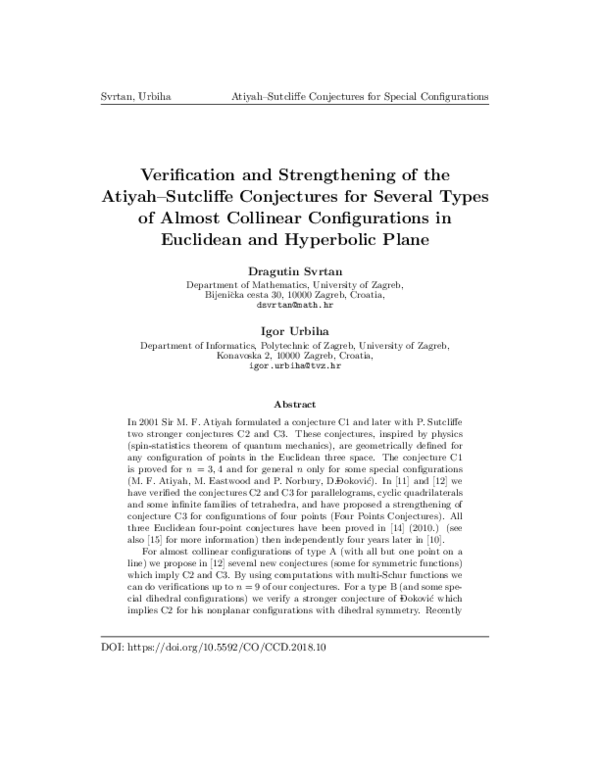 (PDF) Verification and Strengthening of the Atiyah--Sutcliffe ...