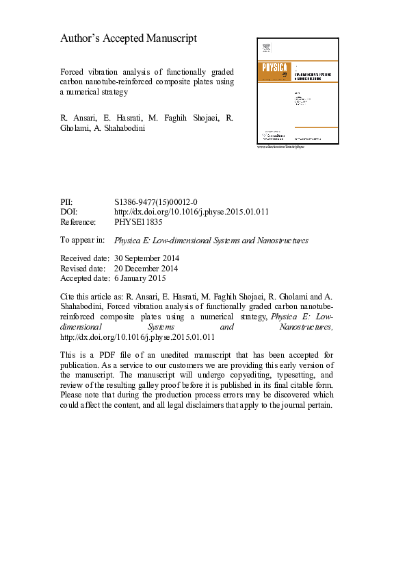 Pdf Forced Vibration Analysis Of Functionally Graded Beams Using