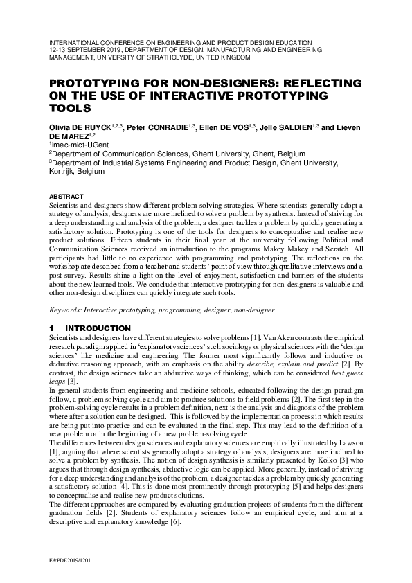 (PDF) Prototyping for Non-Designers: Reflecting on the Use of Interactive Prototyping Tools ...