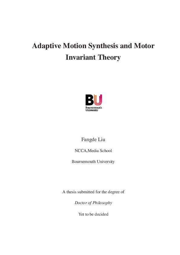 (PDF) Adaptive motion synthesis and motor invariant theory