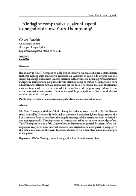 (PDF) indagine comparativa su alcuni aspetti iconografici del ms. Yates ...