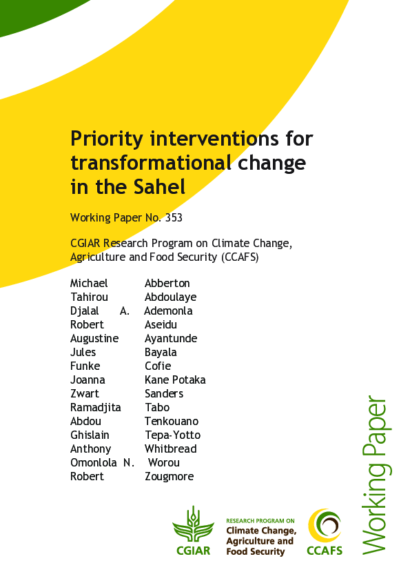 (PDF) Priority interventions for transformational change in the Sahel