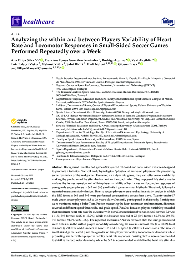 (PDF) Analyzing the within and between Players Variability of Heart ...