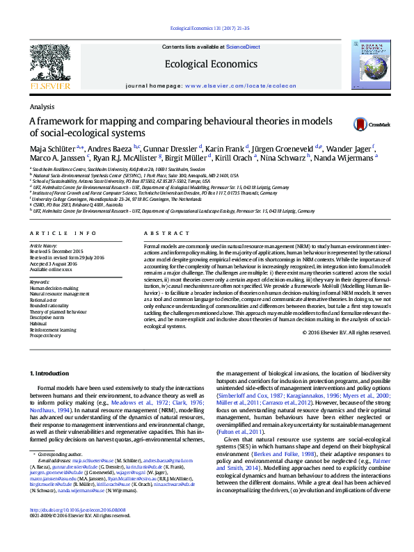 (PDF) A framework for mapping and comparing behavioural theories in ...