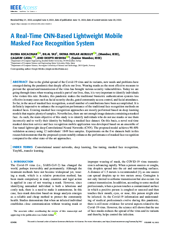 (PDF) A Real-Time CNN-Based Lightweight Mobile Masked Face Recognition ...