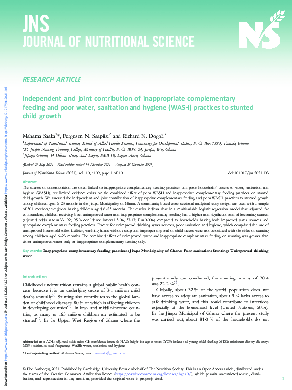 (PDF) Independent and joint contribution of inappropriate complementary ...