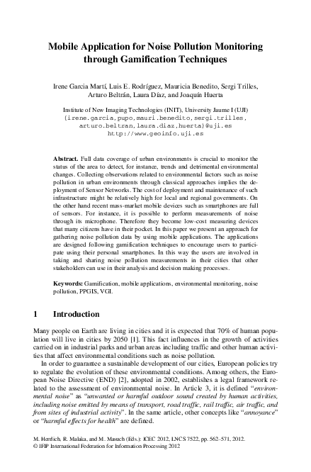 (PDF) Mobile Application for Noise Pollution Monitoring through ...
