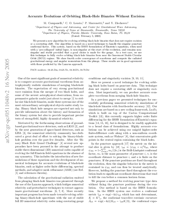 Accurate Evolutions Of Orbiting Black Hole Binaries Without Excision