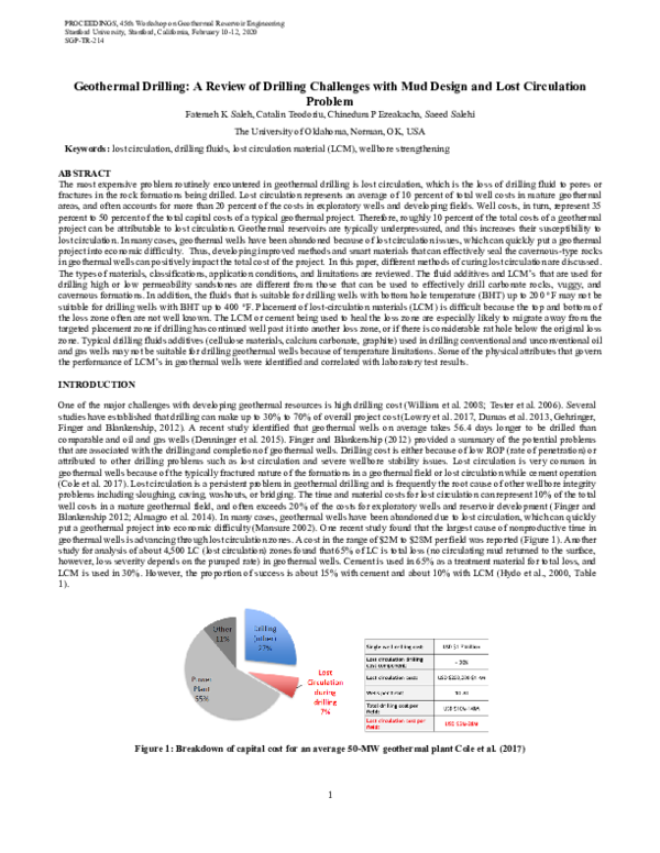 (PDF) Geothermal Drilling: A Review of Drilling Challenges with Mud Design and Lost Circulation ...