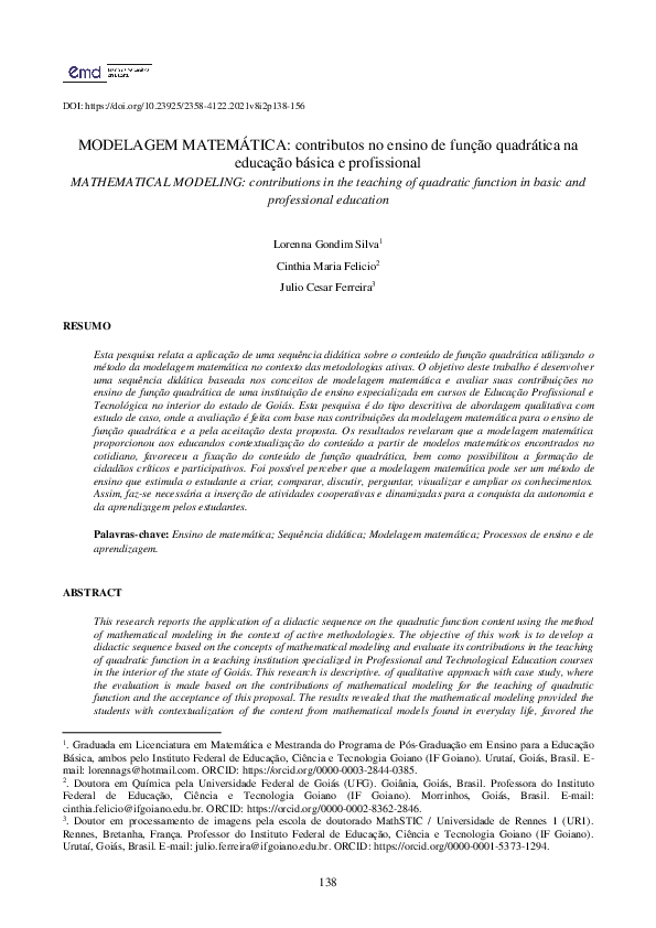 (PDF) Modelagem Matemática