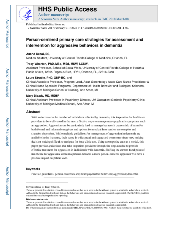 (PDF) Person-Centered Primary Care Strategies for Assessment of and ...
