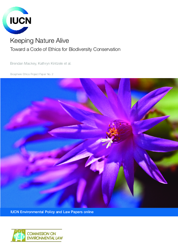 (PDF) Keeping Nature Alive : Toward a Code of Ethics for Biodiversity Conservation | David ...