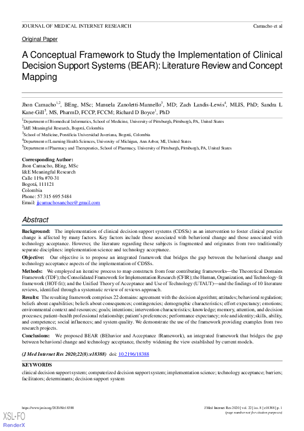 (PDF) BEAR, a conceptual framework to study the implementation of ...