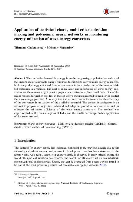 (PDF) Application of statistical charts, multi-criteria decision making and polynomial neural ...