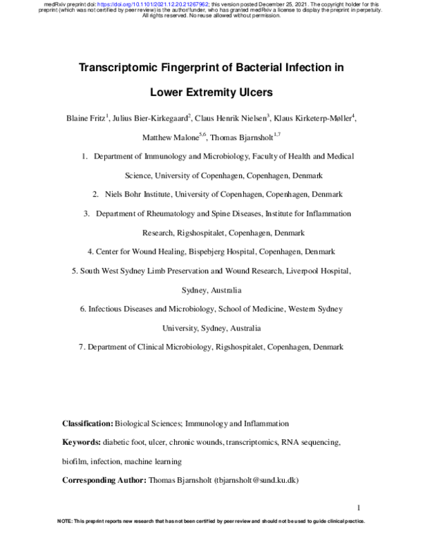 (PDF) Transcriptomic Fingerprint of Bacterial Infection in Lower ...