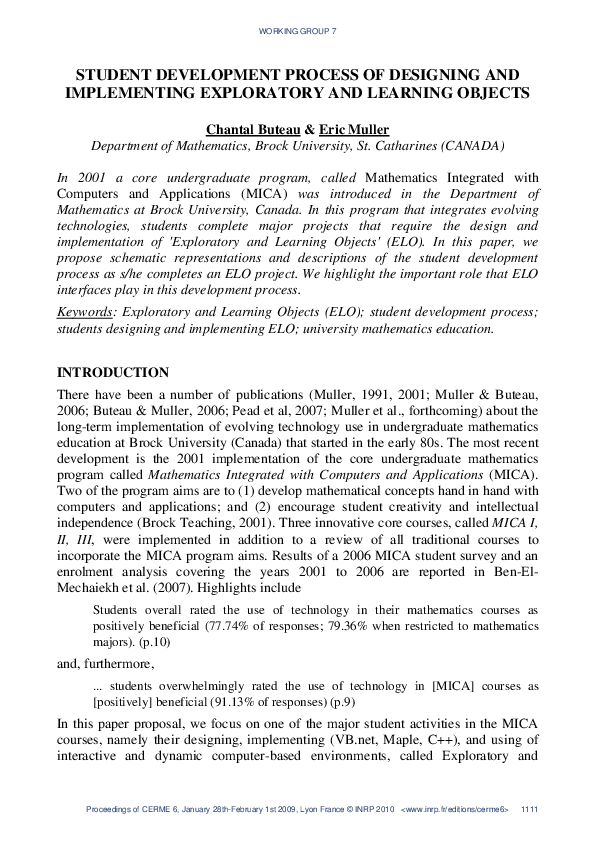 (PDF) Student development process of designing and implementing exploratory and learning objects ...