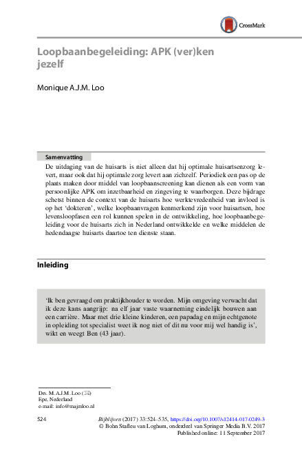 (PDF) Loopbaanbegeleiding: APK (ver)ken jezelf