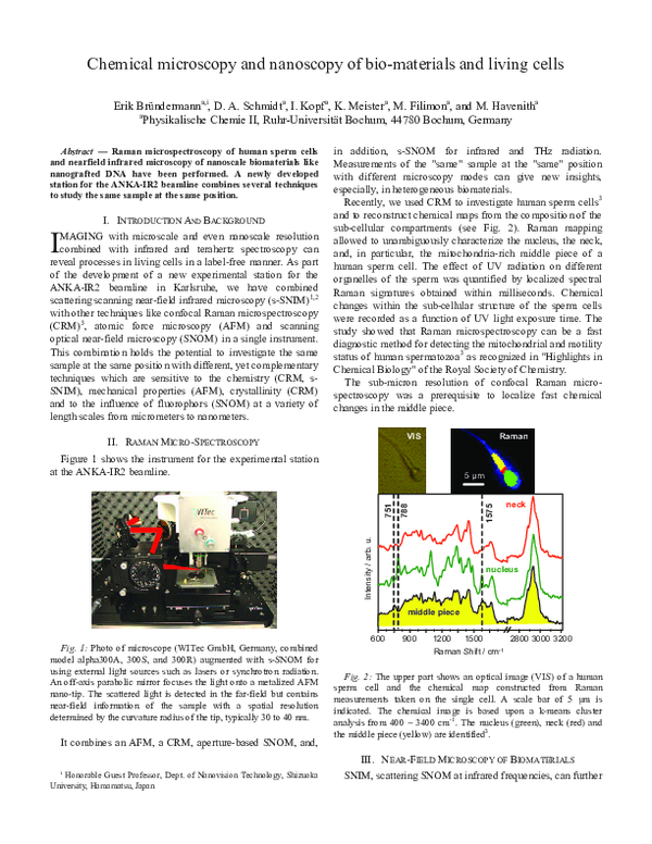 (PDF) Chemical microscopy and nanoscopy of bio-materials and living cells