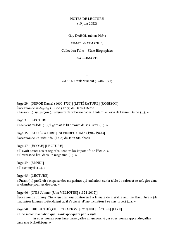 (PDF) Guy Darol - Frank Zappa (notes de lecture)