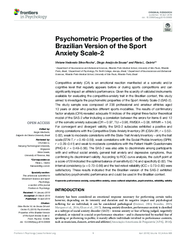 (PDF) Psychometric properties of the Brazilian version of the Difficulties in Emotion Regulation ...