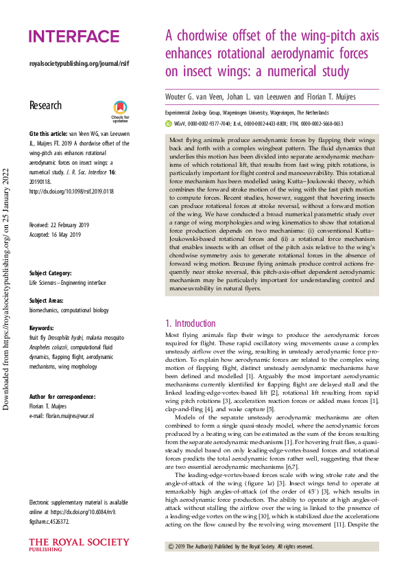 (PDF) A chordwise offset of the wing-pitch axis enhances rotational ...