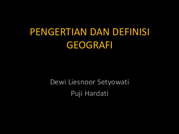 (PDF) PENGERTIAN DAN DEFINISI GEOGRAFI | Tarisa Novsida - Academia.edu