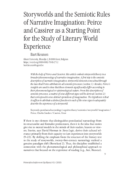 (PDF) Storyworlds and the Semiotic Rules of Narrative Imagination ...