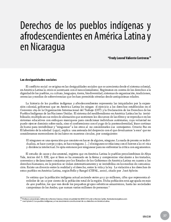 (PDF) Derechos de los pueblos indígenas y afrodescendientes en América ...