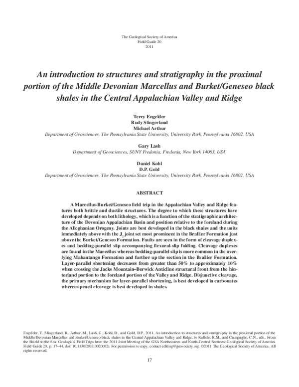 (PDF) An introduction to structures and stratigraphy in the proximal ...