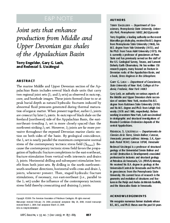 (PDF) Joint sets that enhance production from Middle and Upper Devonian ...