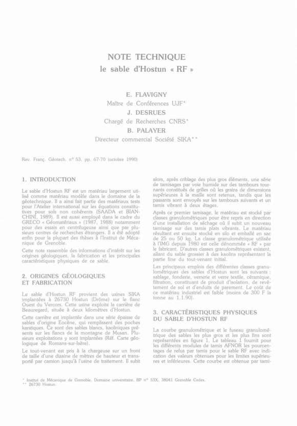 (PDF) Note technique : le sable d’Hostun « RF