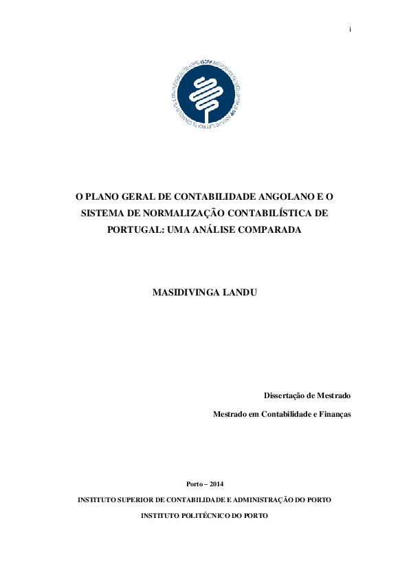 (PDF) O Plano geral de contabilidade angolano e o sistema de ...