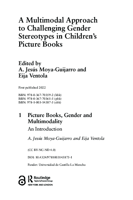 (PDF) Chapter 1 Picture Books, Gender and Multimodality: An Introduction