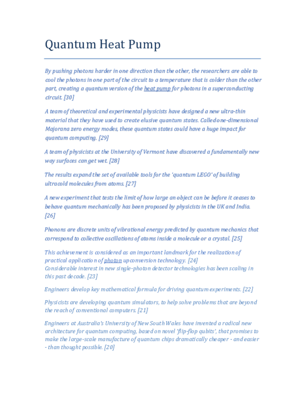 (PDF) Quantum Heat Pump