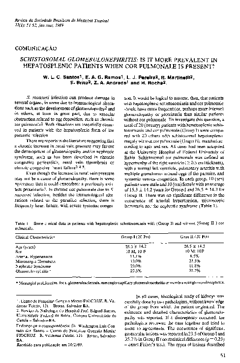 (PDF) Schistosomal glomerulonephritis: is it more prevalent in ...