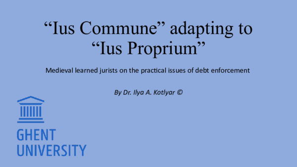 (PPT) “Ius Commune” adapting to “Ius Proprium”