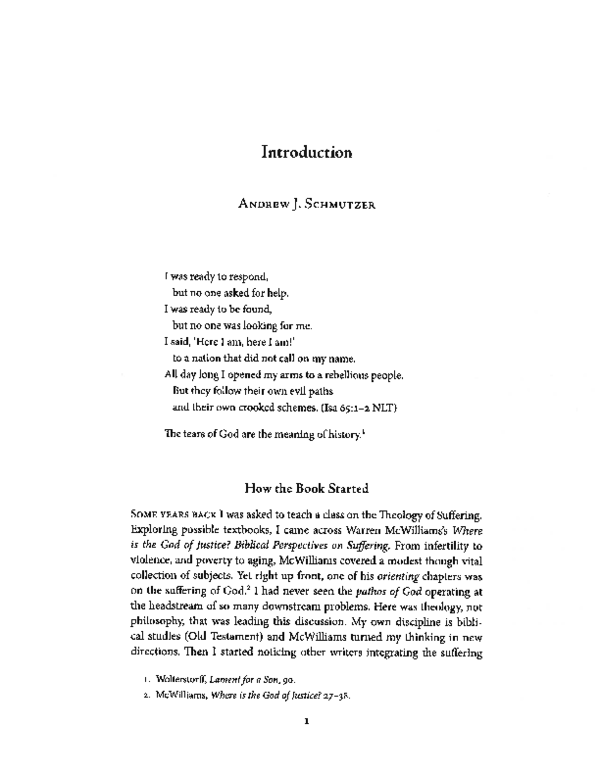 (PDF) Introduction to Divine Suffering