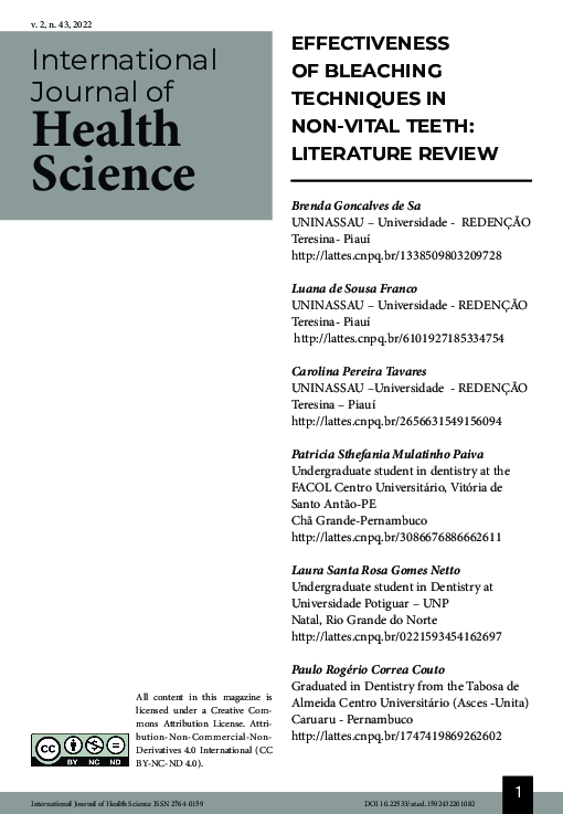 (PDF) EFFECTIVENESS OF BLEACHING TECHNIQUES IN NON-VITAL TEETH ...