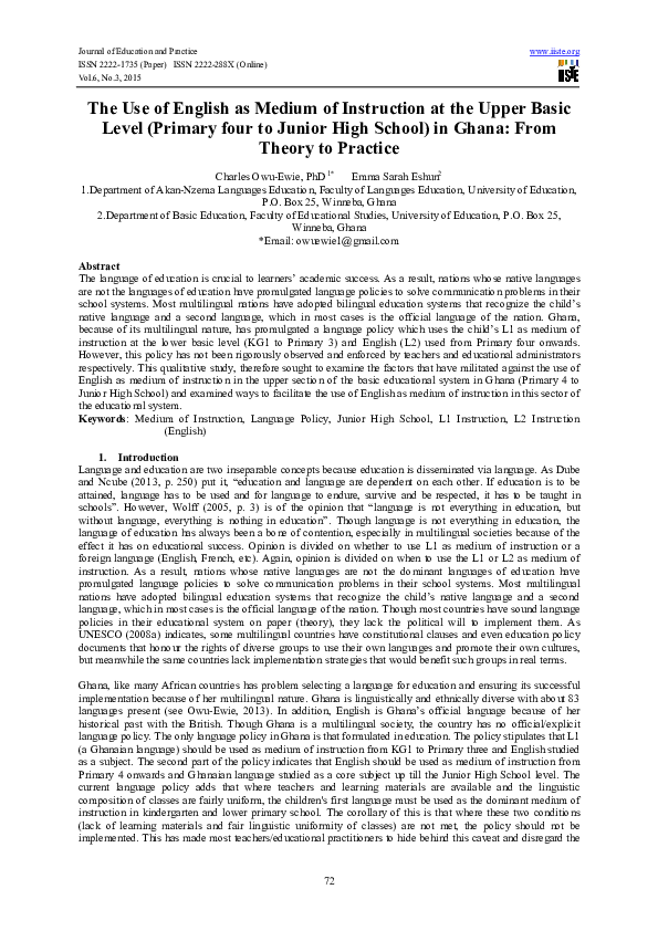 (PDF) Theory to Practice