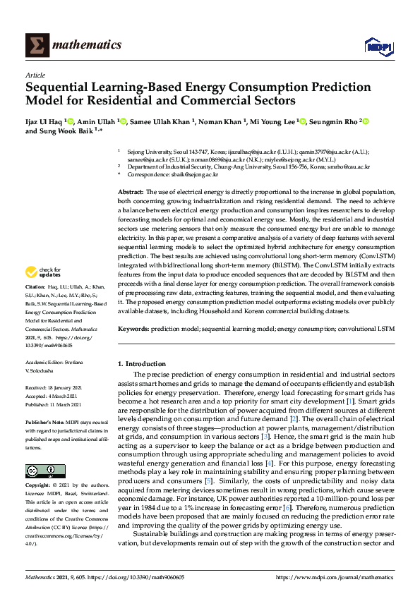 (PDF) Sequential Learning-Based Energy Consumption Prediction Model for ...